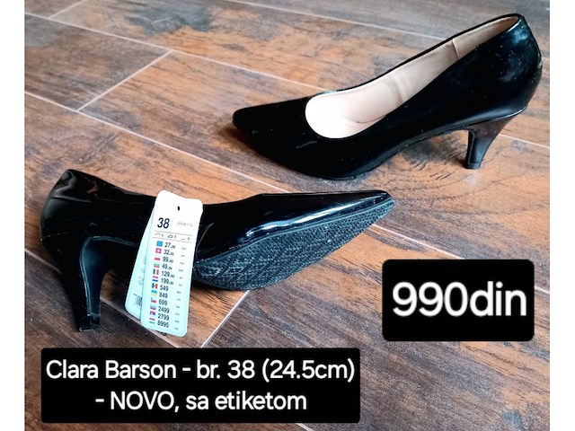 Clara Barson cipele štikle crne br. 38 - NOVO