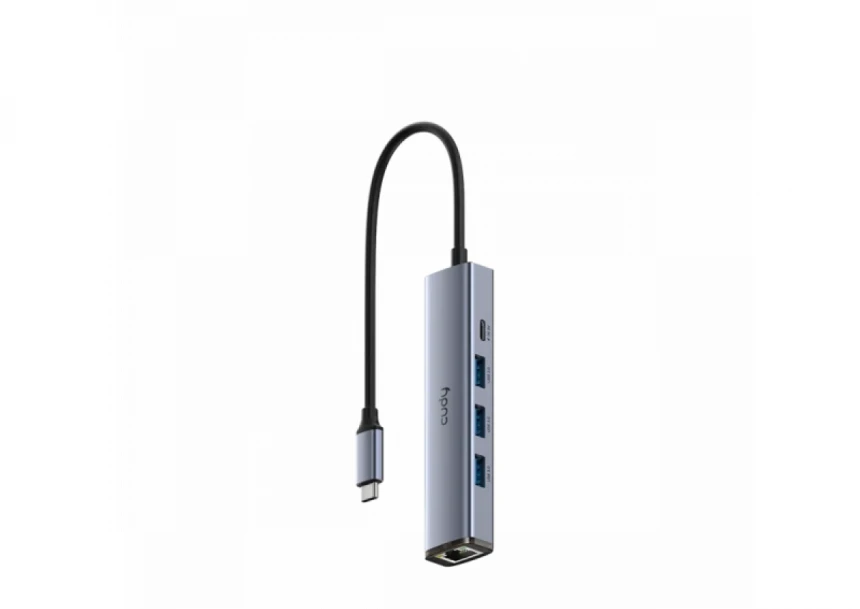 Adapter-konverter Cudy UH605 USB Tip C-3xUSB 3.0+RJ45