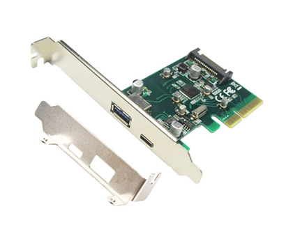 E-GREEN PCI-Express kontroler na USB 3.1 Tip A + USB-C Host Controler (Asmedia 1142)