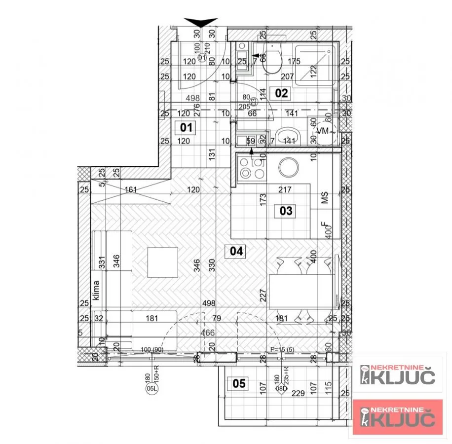 DETELINARA, 28m2, Garsonjera sa pdv