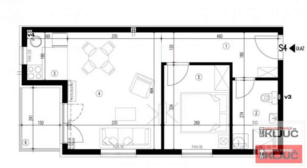 ADICE, 43m2, Dvosoban sa pdv