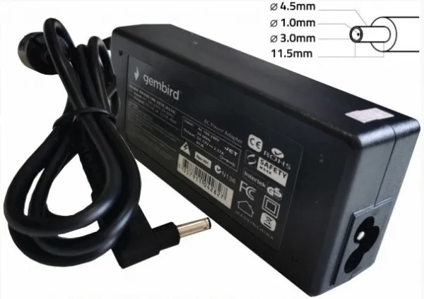 NPA65-195-3330 (HP07) Gembird punjac za laptop 65W-19.5V-3.33A, 4.5x3.0mm PIN blue(Alt=DE11)