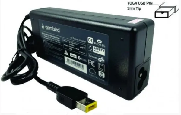 NPA40-200-2250 (IB01) Gembird punjac za laptop 40W-20V-2.25A, USB Yellow PIN (Alt=IB04)