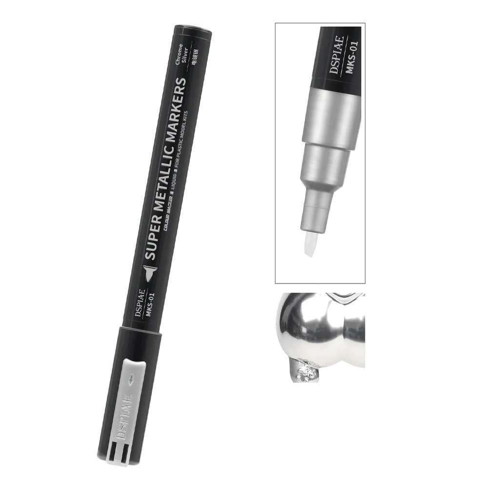 Super Metallic Color Markers Chrome Silver - MKS-01