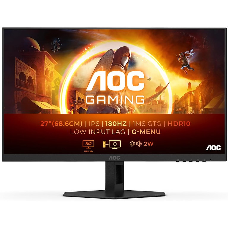 AOC 27G4XE 27in Gaming Monitor | IPS 180Hz | G-SYNC Compatible | FHD 1920×1080 | 1ms