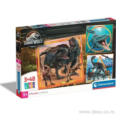 Clementoni CLEMENTONI PUZZLE 3X48 JURASSIC WORLD (CL25314)