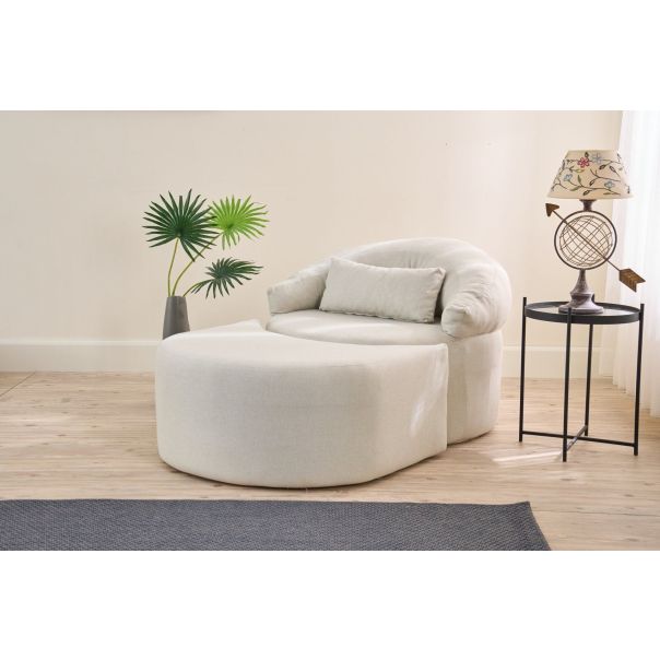 ATELIER DEL SOFA Fotelja Pitta, krem