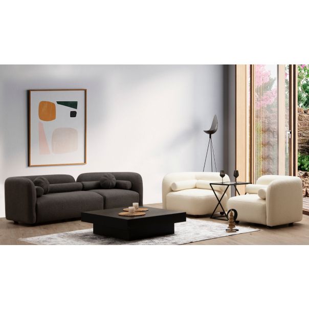 ATELIER DEL SOFA Ugaona fotelja Victoria Bouclette, krem