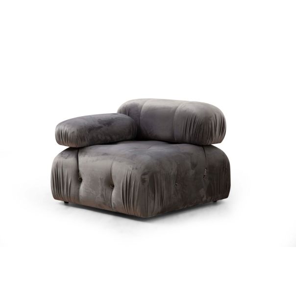 ATELIER DEL SOFA Ugaona fotelja Bubble L1, siva