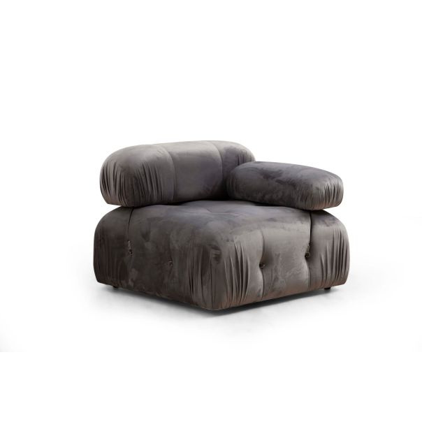 ATELIER DEL SOFA Ugaona fotelja Bubble 1R, siva