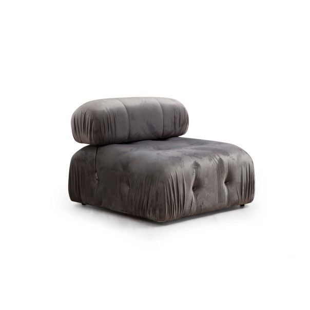 ATELIER DEL SOFA Ugaona fotelja Bubble O1, siva
