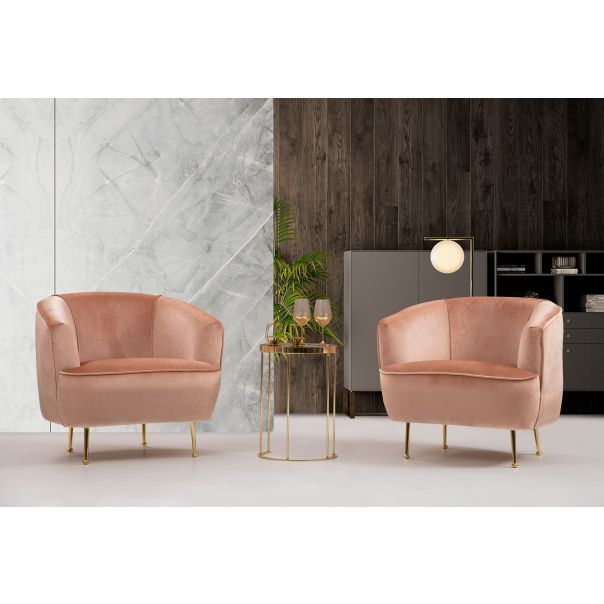 ATELIER DEL SOFA Fotelja Piccoli Bony, roze