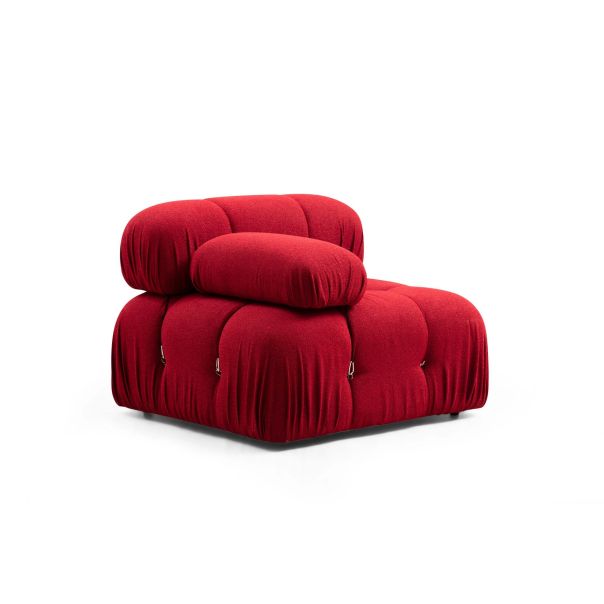 ATELIER DEL SOFA Ugaona fotelja Bubble L1, crvena