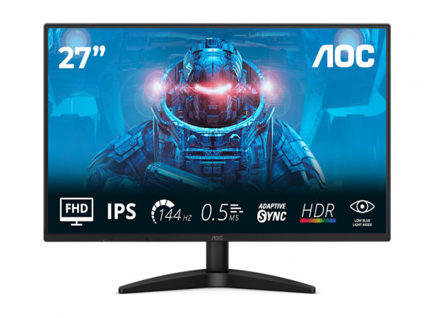 AOC Monitor 27B36X 27 inch IPS 1920X1080 144Hz 0.5ms MPRT HDMI,DP Adaptive sync VESA crna