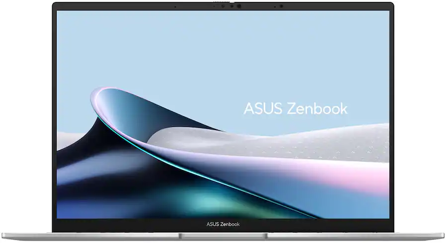ASUS - Zenbook 14 14" OLED Touch Laptop - Intel Core Ultra 9 285H with 32GB Memory - Intel Arc Graphics - 1TB Storage - Foggy Silver