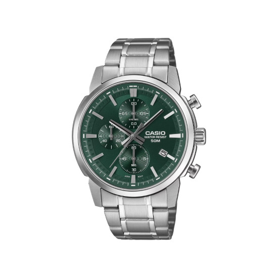 Casio MTP-E510D-3A muški sat Classic Chronograph Deep Green Dial