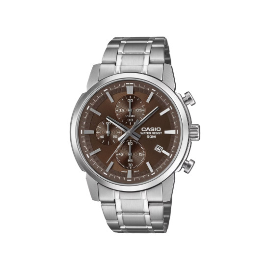 Casio MTP-E510D-5A muški sat Classic Chronograph Brown Cafe Dial