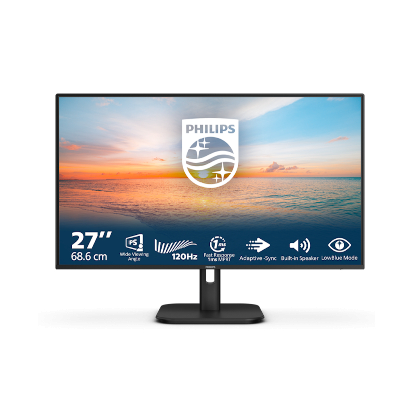 MONITOR PHILIPS 27E1N1200A/00 27"/IPS/1920X1080/120HZ/4MS GTG/VGA,HDMI,DP/VESA/ZVUCNICI/CRNA