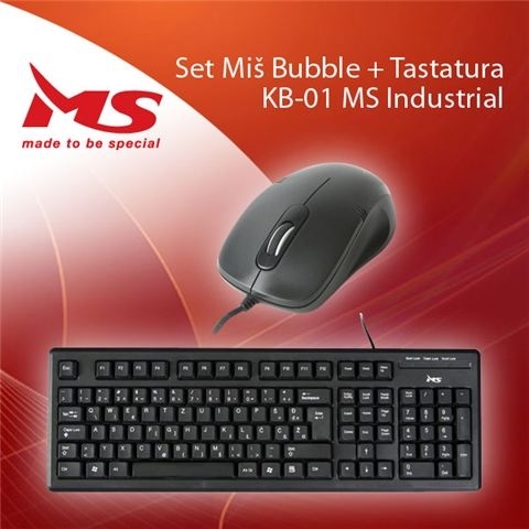 Set MiÅ¡ Bubble + Tastatura KB-01 MS Industrial