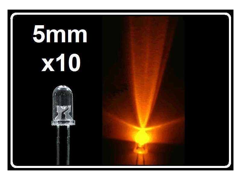 LED dioda - Zuta - 5mm - 10 komada