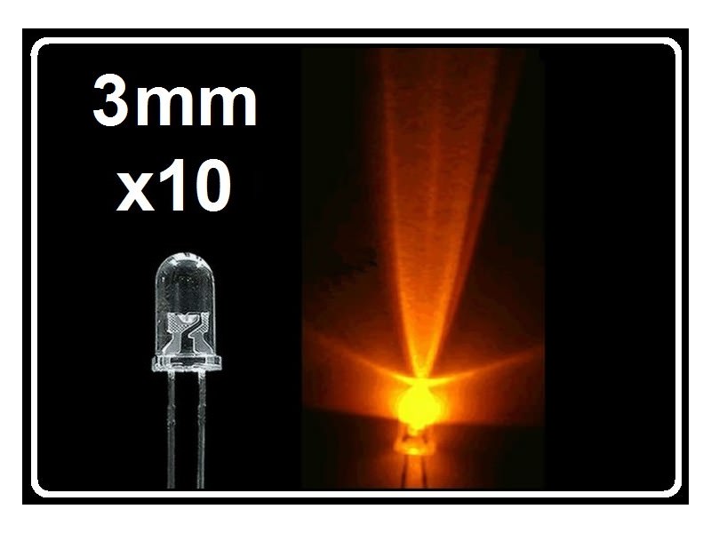 LED dioda - Zuta - 3mm - 10 komada