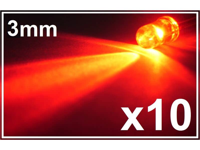 LED dioda - Crvena - 3mm - 10 komada