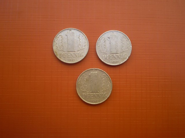 1 pfennig DDR - Lot