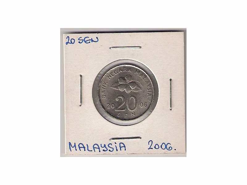b10 MALAYSIA 20 sen 2006. UNC