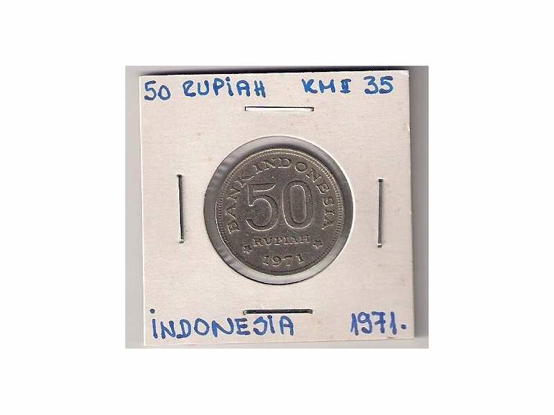 a3 Indonesia 50 rupiah 1971. KM#35