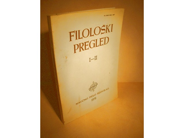 FILOLOŠKI PREGLED, 1-2, 1976.