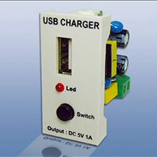 Uložak 45x22.5mm (1M) sa USB punjačem (DC 5V, 1A), vertikalan, LED pokazatelj punjenja NA2420USBCHGV