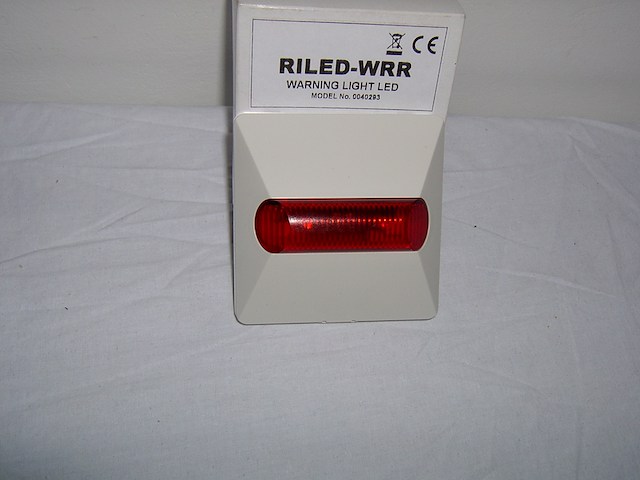 Riled warning light red