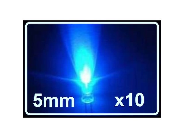 LED dioda - Plava - 5mm - 10 komada