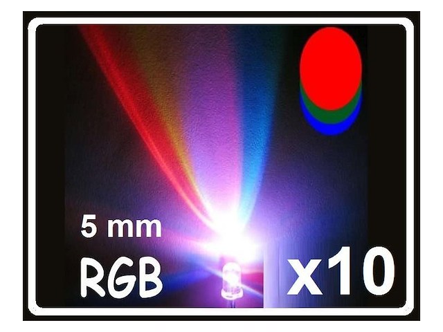 LED RGB dioda - brza - 5mm - 10 komada