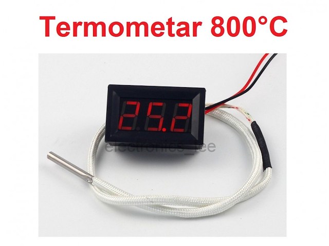 Digitalni termometar sa sondom -30-800°C - LED crveni