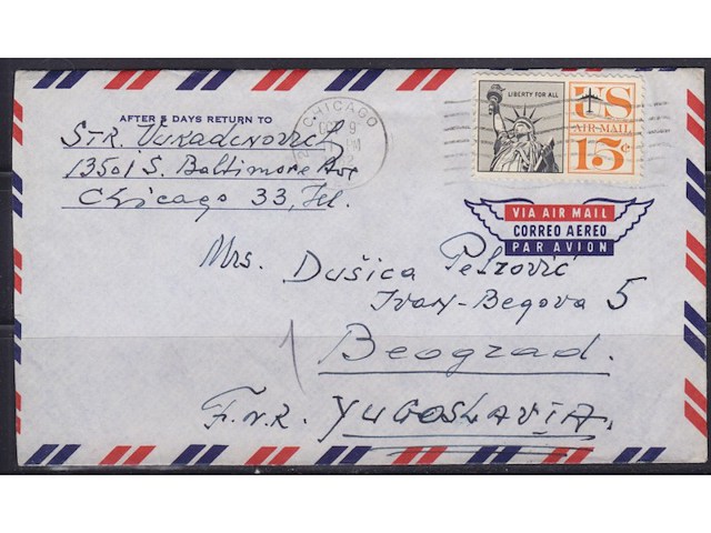 623. USA, 1962, Airmail