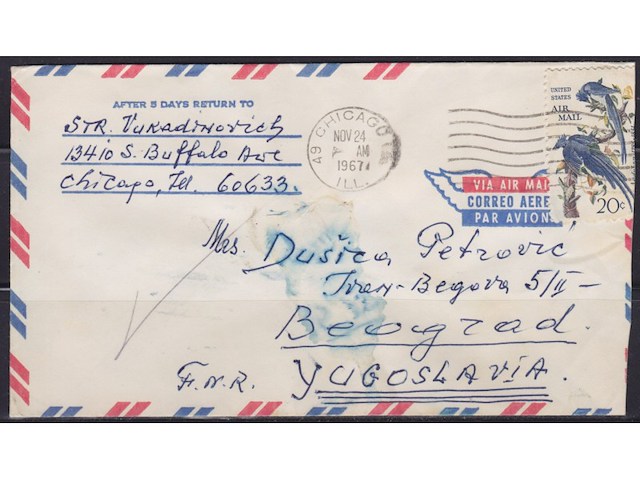 660. USA, 1967, Airmail