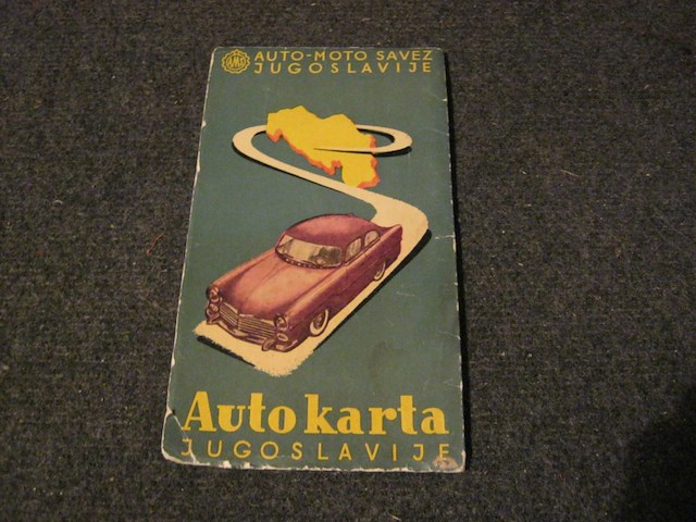 Auto karta FNR Jugoslavije, oko 1950.god
