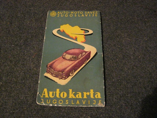 Auto karta FNR Jugoslavije, oko 1950.god