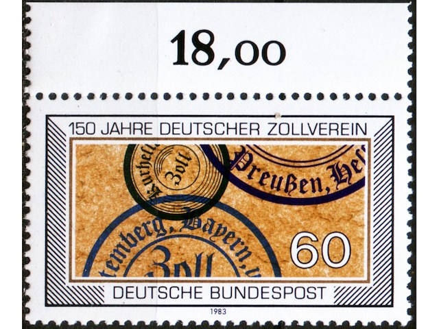 kt264g,  10. nov.1983. DeutscheBP Mi1195 ** 1/1