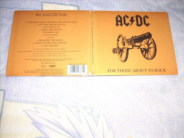 AC/DC–For Those About To Rock-We Salute You CD Digipak