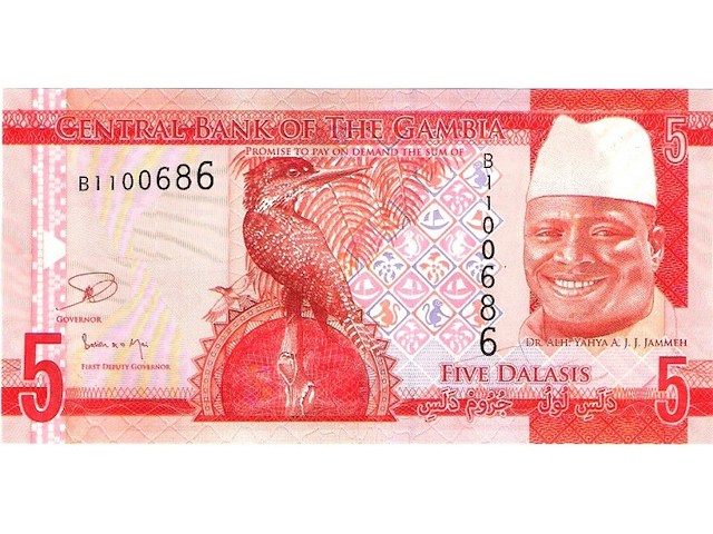 GAMBIJA 5 dalasisa (2015)  UNC