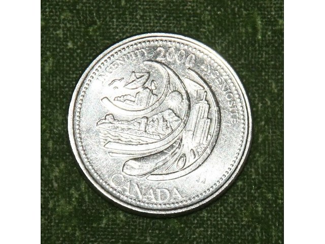 CANADA-25 CENTS INGENUITY INGENIOSITE 2000.