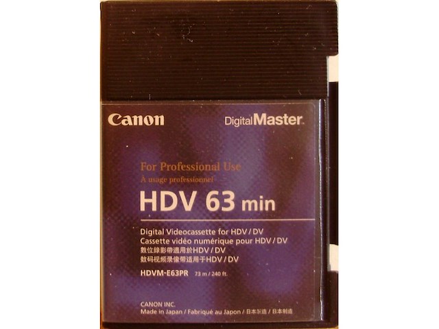 Mini DV HDV 63 min Canon For Profesional Use kaseta
