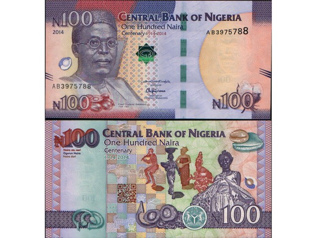 Nigeria 100 Naira 2014. UNC.