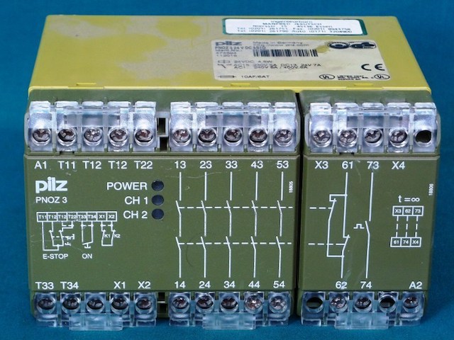 PILZ PNOZ 3 Safety relay, napajanje 24V