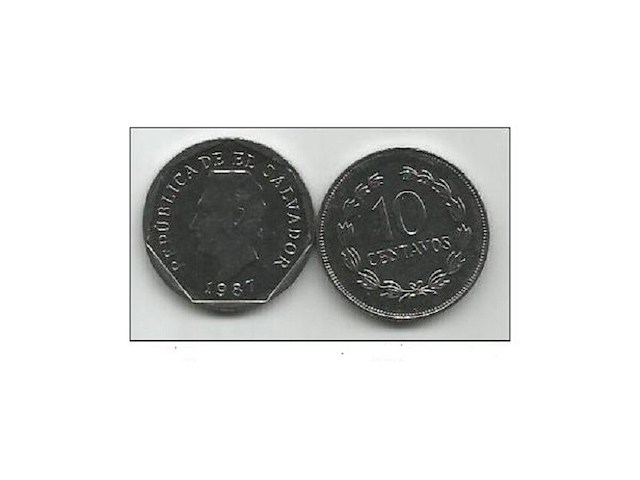 El Salvador 10 centavos 1987. UNC