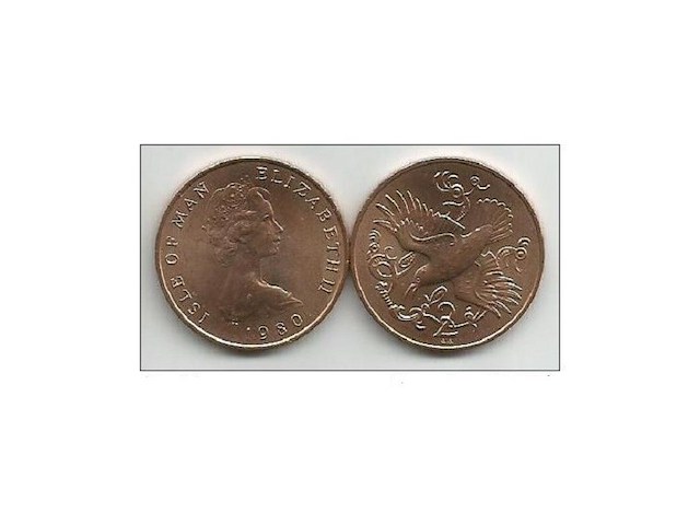 Isle of Man 2 pence 1980.