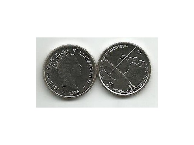 Isle of Man 5 pence 1996.