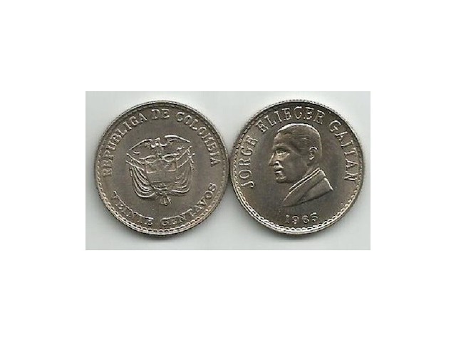 Kolumbija 20 centavos 1965.